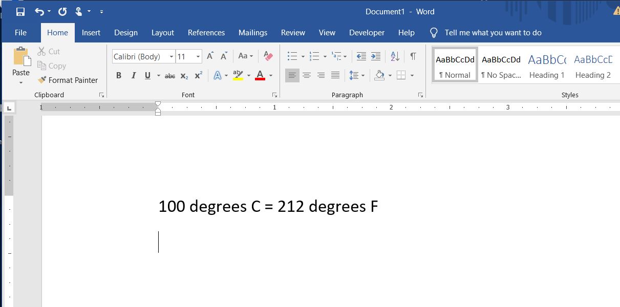How to insert a degree symbol in Microsoft Word | ITFixed.com