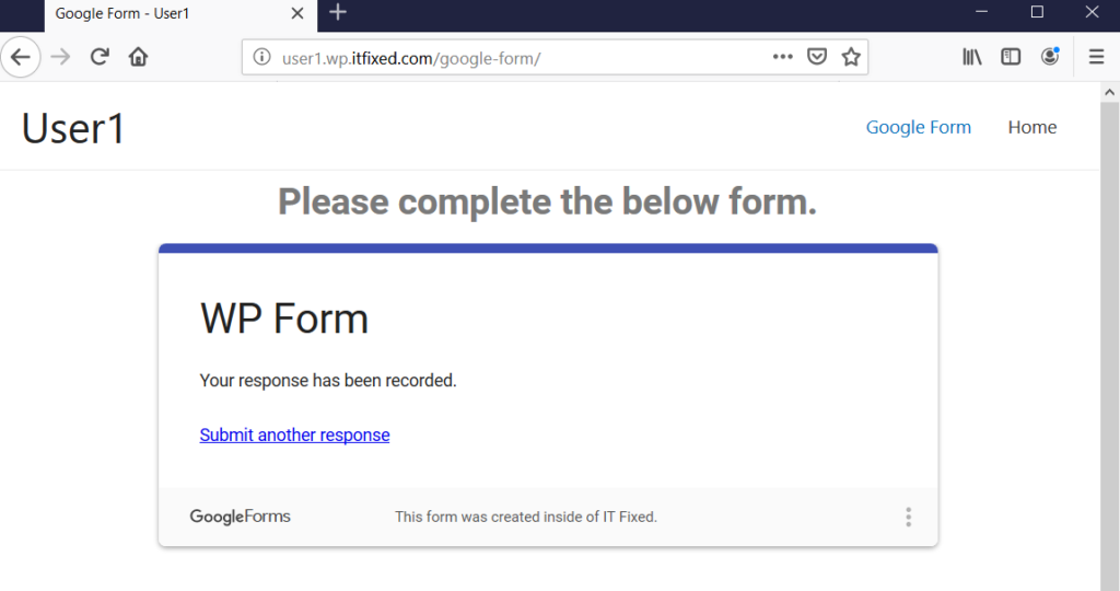 How to save form results to Google Sheets in WordPress | ITFixed Computer Services
